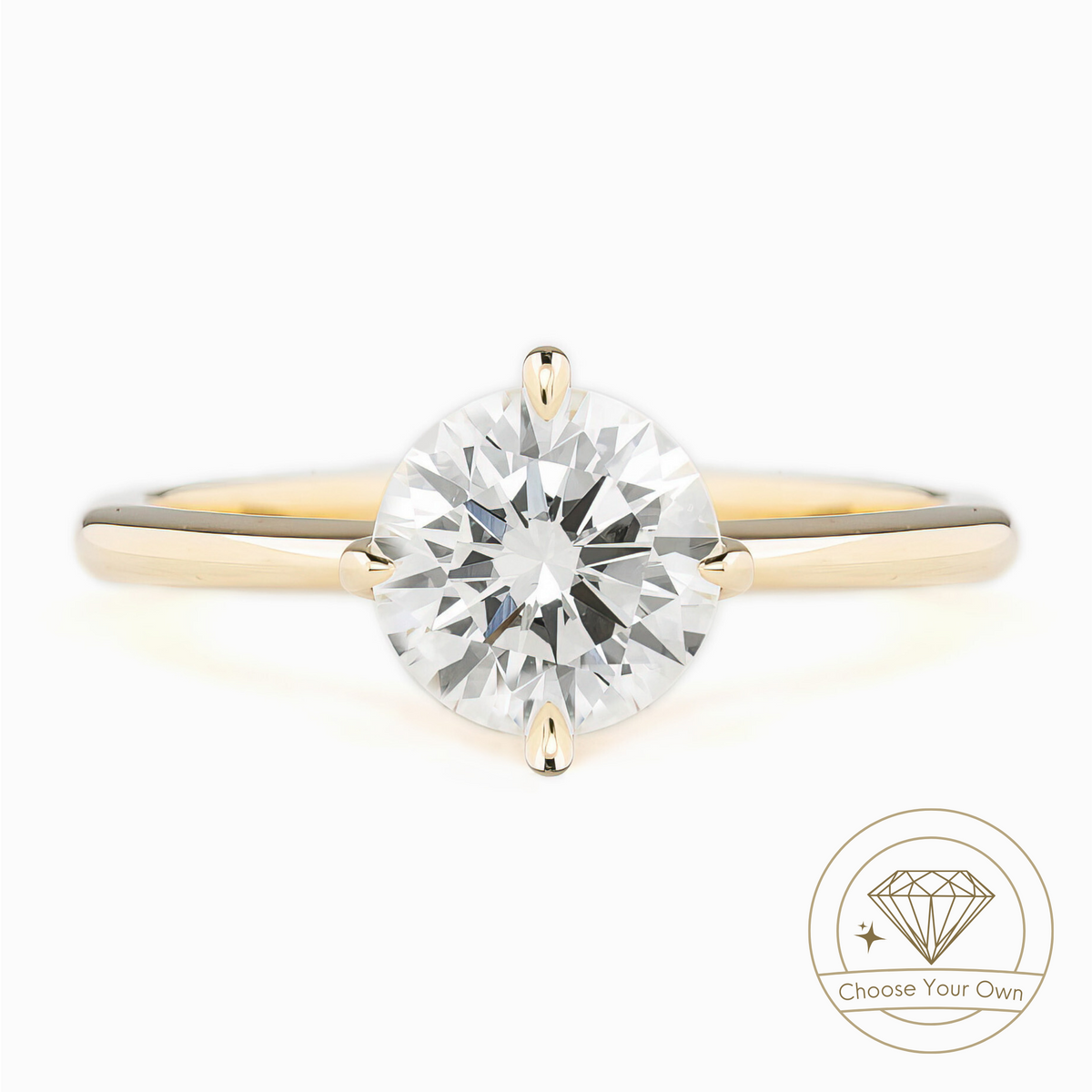Alice Ring, Round Brilliant Cut Diamond – Envero