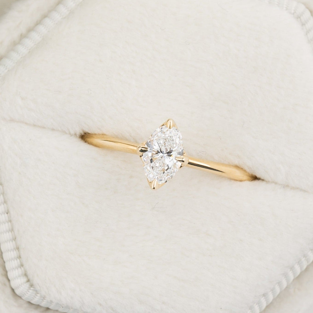 Alice Ring, 0.40ct Oval Brilliant Cut Diamond, 14K Yellow Gold (One of ...