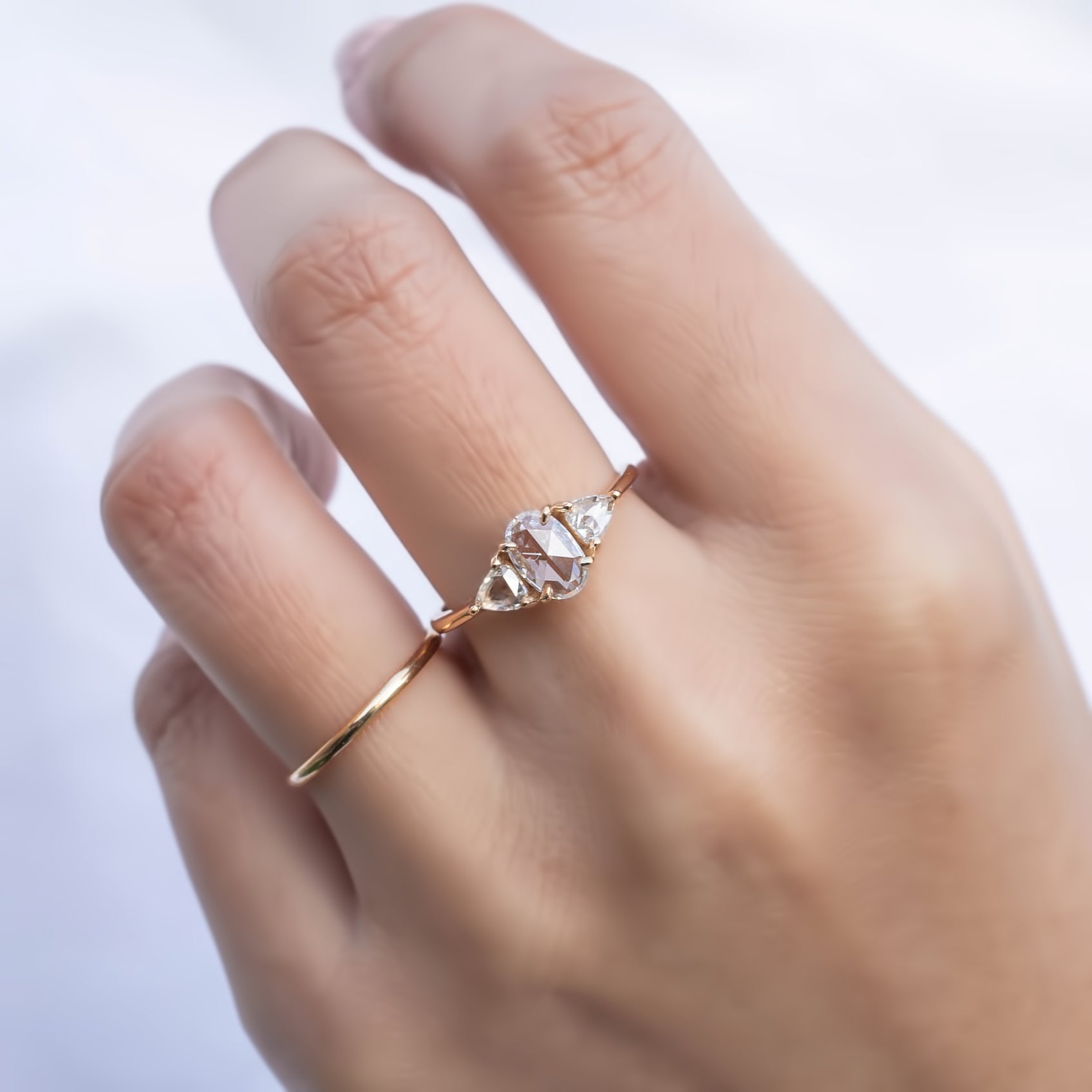 Madison Ring, 0.56ct Rose Cut Diamond, 14k Yellow Gold (One of a kind ...